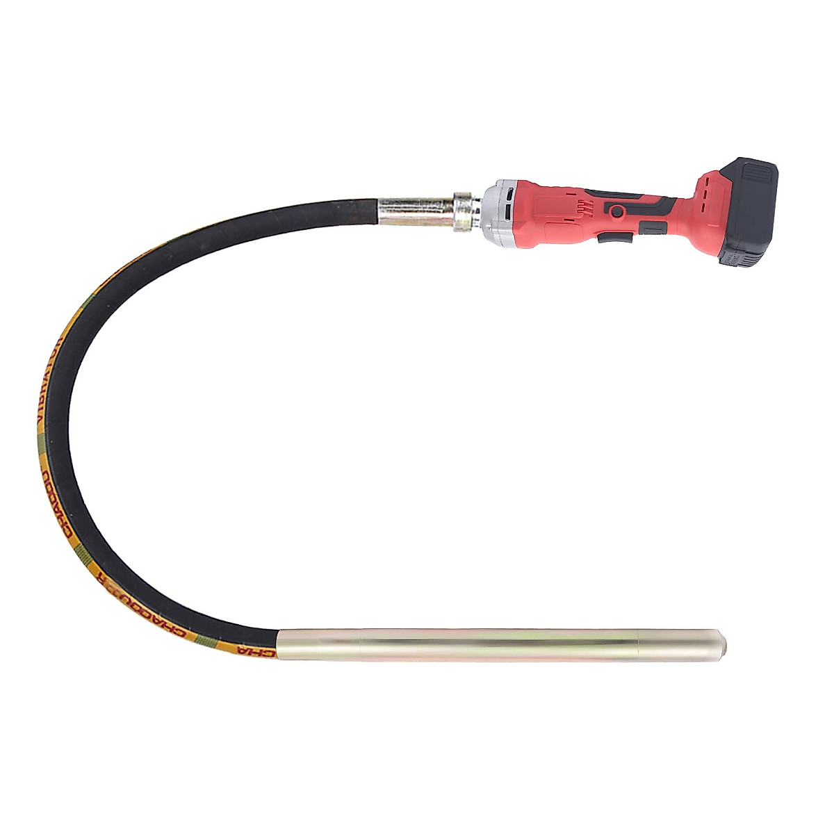 Chargeable Electric Concrete Vibrator 750W 2500RPM Hand-hold Concrete Vibrator Portable Cordless Construction Insertion Vibrator Air Bubbles Remover Level Concrete with 3.3 ft Vibrating Rod