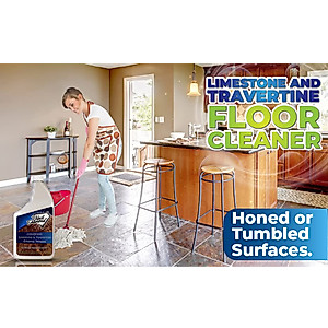 Limestone and Travertine Floor Cleaner: Marble, Slate, Polished Concrete, honed or tumbled surfaces.1-QT AND Ultimate Grout Cleaner:Safe Deep Cleaner & Stain Remover for Even The Dirtiest Grout.1-QT