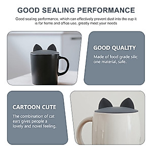 3pcs Cup Lid Silicone Lids for Cups Coffee Mug Lid Glass Coffee Tumbler Silicone Mug Cover Cup Seal Lid Glass Tea Cups Leak-proof Bottle Lid Wide Mouth Suction Bowl