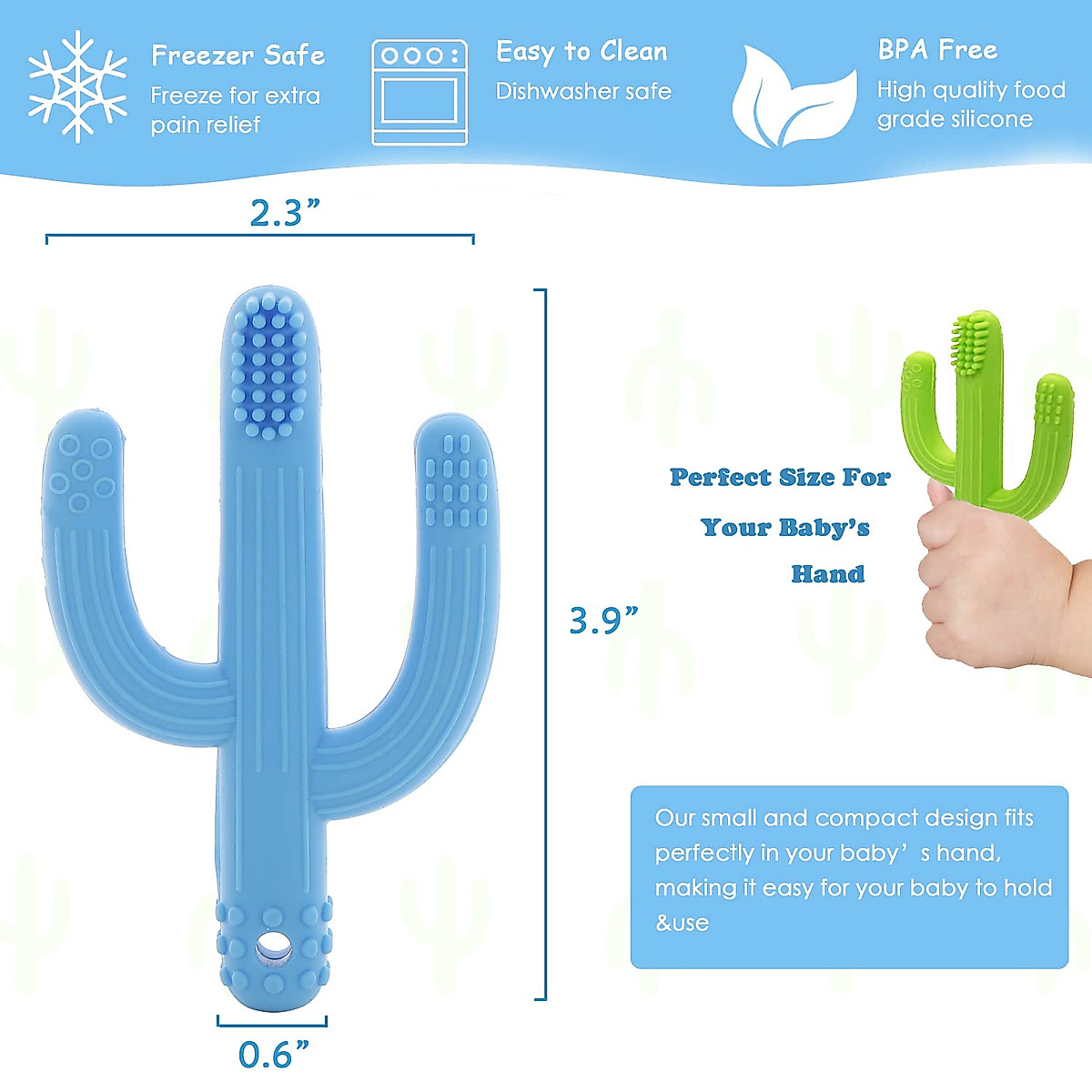 XGYLVFEI Baby Teething Toys Toothbrush | Self-Soothing Pain Relief Soft Silicone Teether Training Toothbrush for Babies, Toddlers, Infants, Boy and Girl | Natural Organic BPA Free | 6+ Months