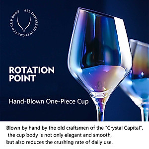 Wine Glasses Set of 2-Premium Crystal Red Wine Glasses Hand Blown-15 oz,Long Stem,Thin Rim,Perfect for Red or White, Daily Use,Unique Anniversary or Birthday Gift