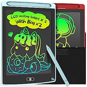 2 Pack LCD Writing Tablet Random Shipment Doodle Board for Kids with 2 Bag, Electronic Drawing Tablet Drawing Pads, LEYAOYAO Learning Toddler Toy - Gift for 3-6 Years Old Boy Girl