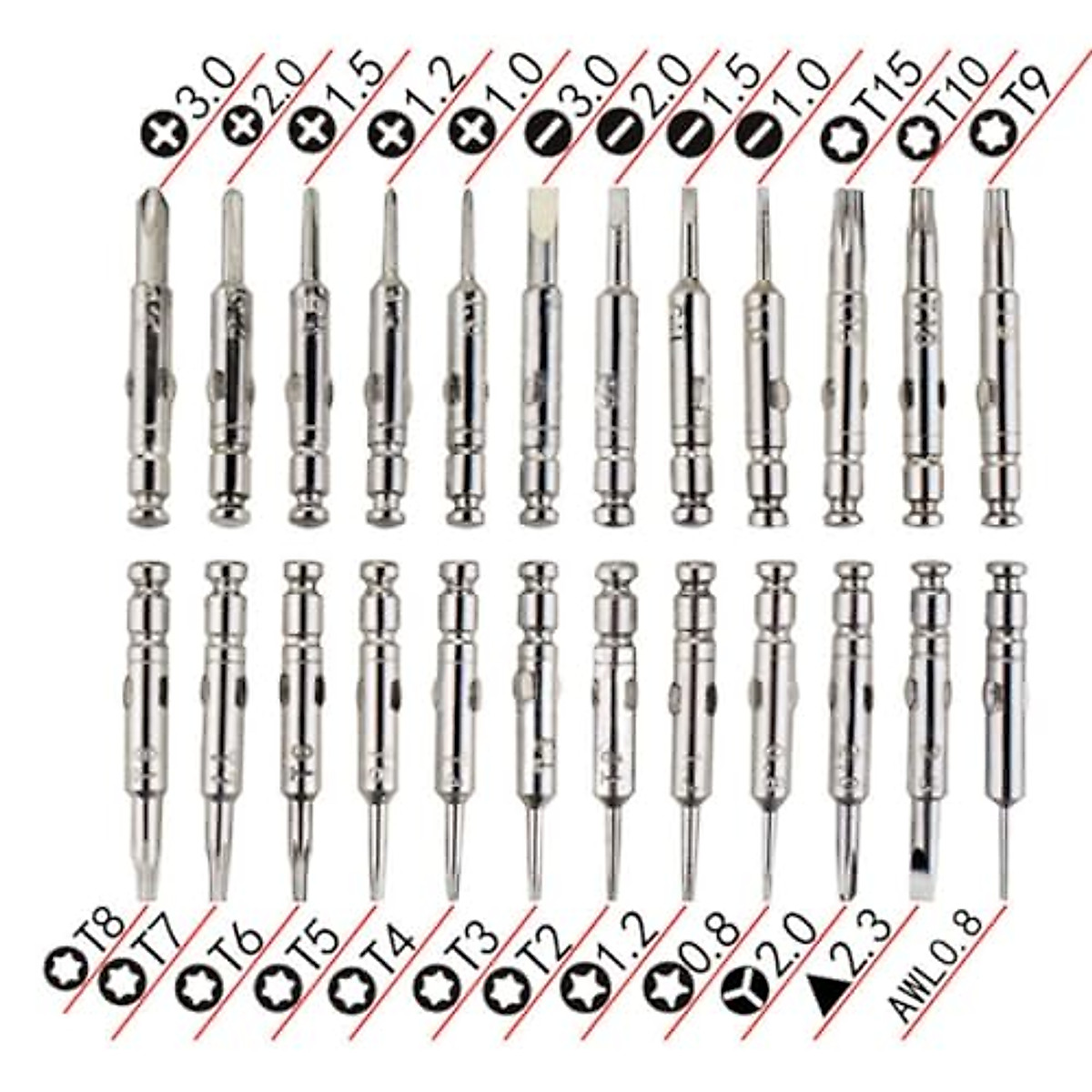 ADSRB 25 In 1 Leather Bag Set Screwdriver Glasses Watch Maintenance Mobile Phone Computer Disassembly Tool Combination