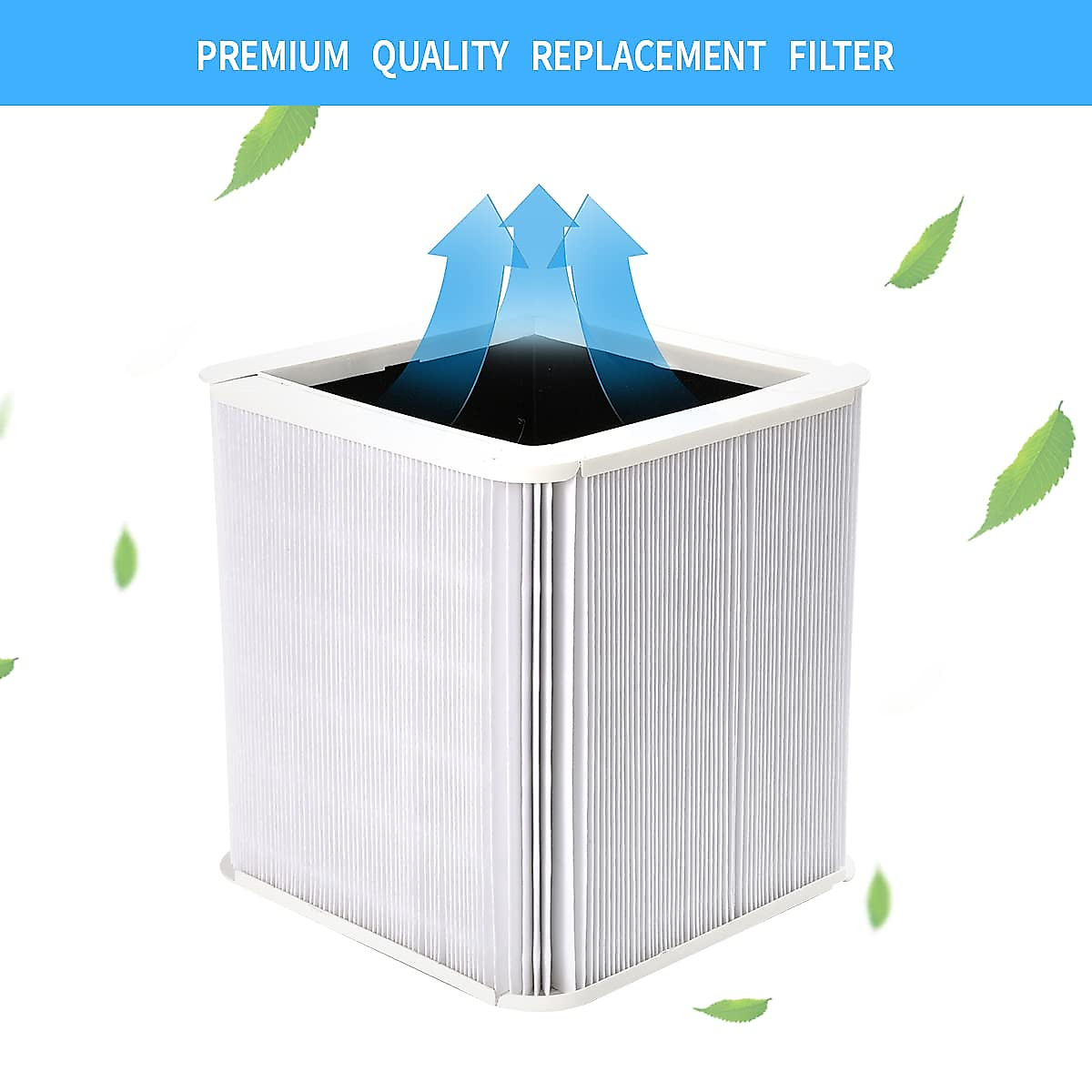 Gazeer 1 Pack 211+ Replacement Filter for Blueair Blue Pure 211+, Foldable Particle and Activated Carbon Filter