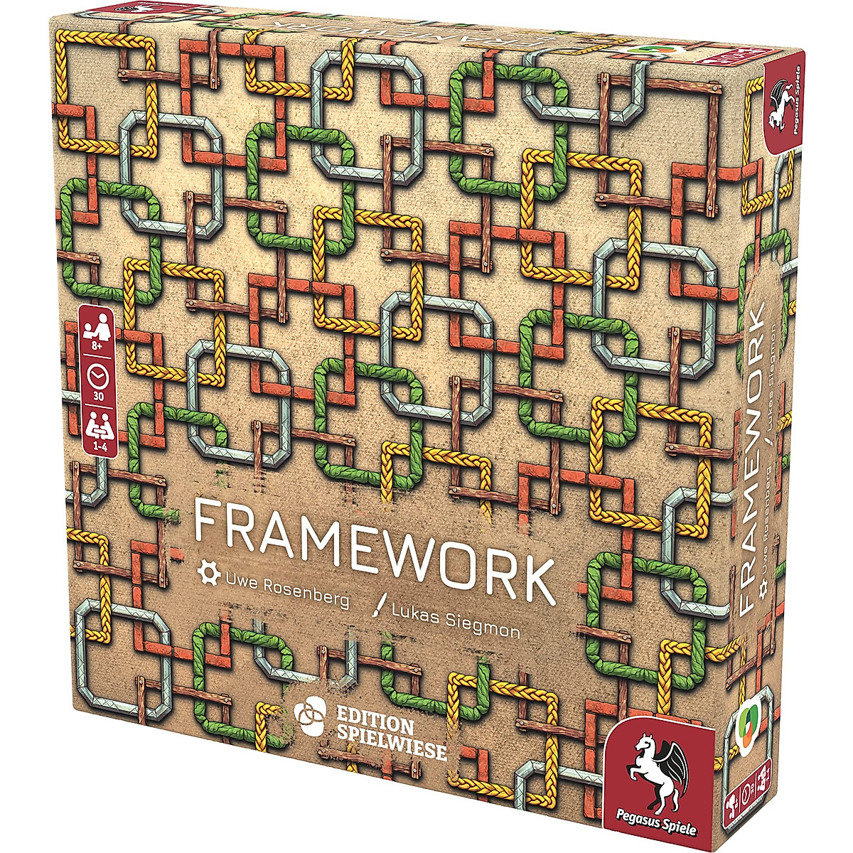 Framework - Board Game by Pegasus Spiele 1-4 Players – Board Games for Family – 30 Minutes of Gameplay – Games for Family Game Night – Kids and Adults Ages 8+ - English Version