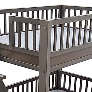 ECOFLEX® Dog Bunk Bed with Removable Cushions in Grey