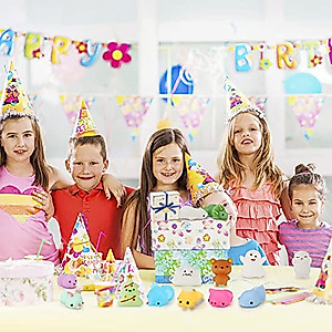Resumplan Mochi Squishy Toys, 30 PCS Party Favors for Kids,Kawaii Squishies Stress Reliever Anxiety Toys, for Birthday, Halloween, Easter, Christmas,Classroom Prizes and Any Party Favor Sets