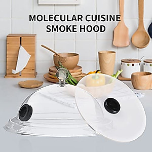 2 PCS Smoking Gun Accessory Set ,Smoking Cloche Dome Cover 6.3 Inch Lid ,4.7 Inch Smoking Gun Cup Covers Cocktail Drinks Smoking Lids ,Suitable for Bar BBQ Drinks Cooking Meat Cheese Cocktails Steak