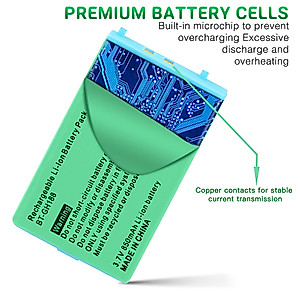 Xahpower Gameboy Advance SP Battery Pack, 850mAh Replacement Rechargeable Lithium-ion Battery + Tool Pack Kit Compatible with Nintendo GBA SP