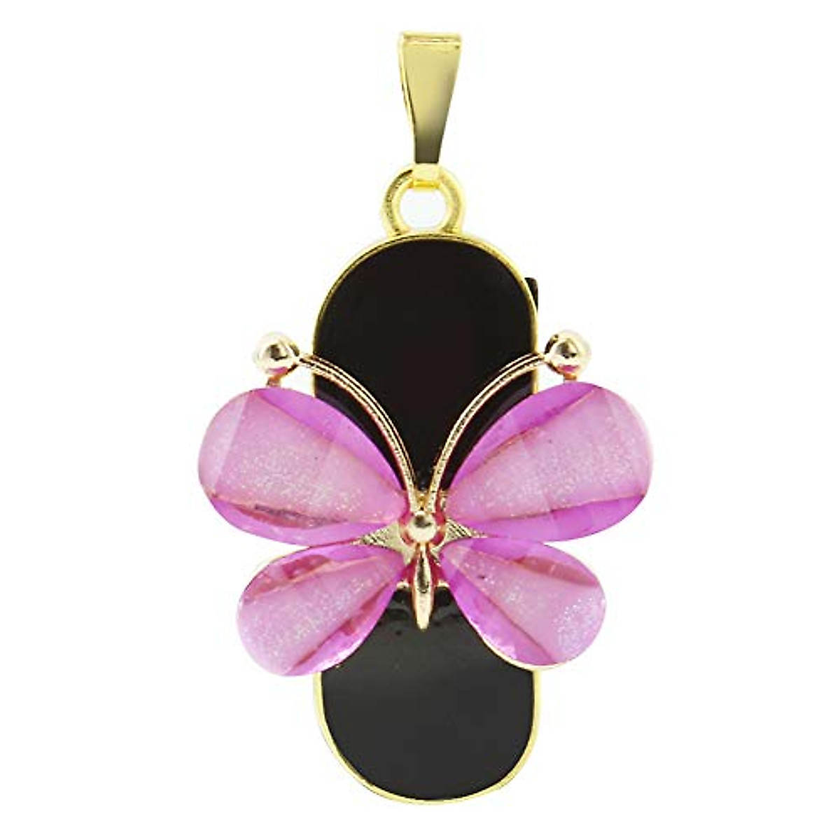 3C Light 16GB 2.0 USB Flash Drive Crystal Butterfly Shape Jewelry USB Flash Disk Jump Drive Thumb Drive Pen Drive with Necklace Memory Stick Data Storage Gift (16 GB, Purple)