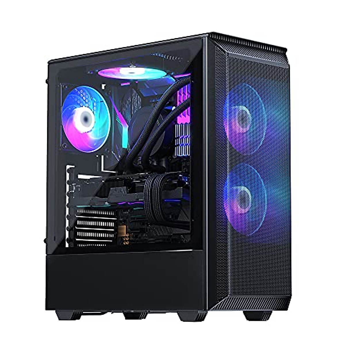 Phanteks Eclipse P300A (PH-EC300ATG_BK01) high airflow full-metal mesh design, compact ATX Mid-tower, 120mm black case fan, Black