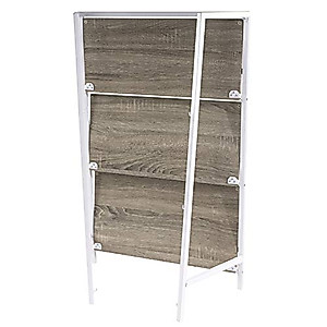 Atlantic 3 Tier Folding Shelf - Sturdy Tubular Design, Folds for Easy Storage PN3845036 in White