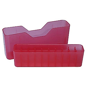 MTM Case-Gard J-20-M Slip-Top Rifle Ammo Box (20-Round),Clear Red,Medium