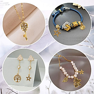 SANNIX 200Pcs Gold Charms Bulk Antique Gold Charms for Jewelry Making Charm Bracelet Necklace Earrings DIY Craft Making