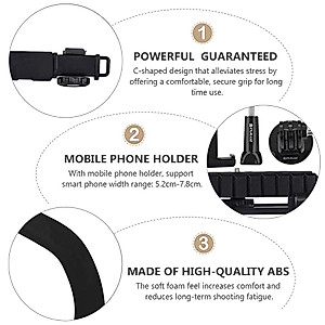 Hemobllo U-Shaped Portable C-Frame Set Camera Equipment U Shape Camera Mount Handle Grip Video Action Stabilizing Vlogging Video Stabilizer Gimbal Camera Mount Cell Phone Metal Low Frame