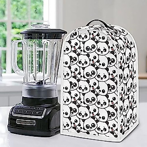 chaqlin Blender Covers, Small Appliance Covers, Kitchen Decorative, Machine Washable Food Processor Dust Cover, Cute Panda Print