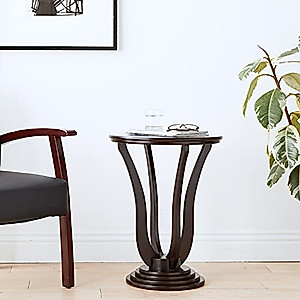 Frenchi Furniture Table, L 19.70 inch x W 19.70 inch x H 25.80 inch, Espresso