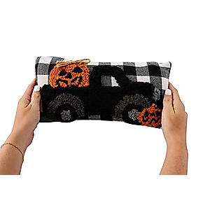 Mud Pie Halloween Mini Hook Pillow, 1 Count (Pack of 1), Truck