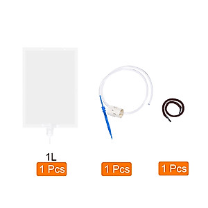 MECCANIXITY Automatic Watering Bags, 1L Water Bag Drip Irrigation Device Plant Spike with Adjustable Valve Switch for Gardening, Clear