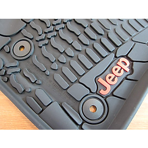 2014-2018 Jeep Wrangler JK Front High Wall All Weather Floor Mats New Mopar OEM