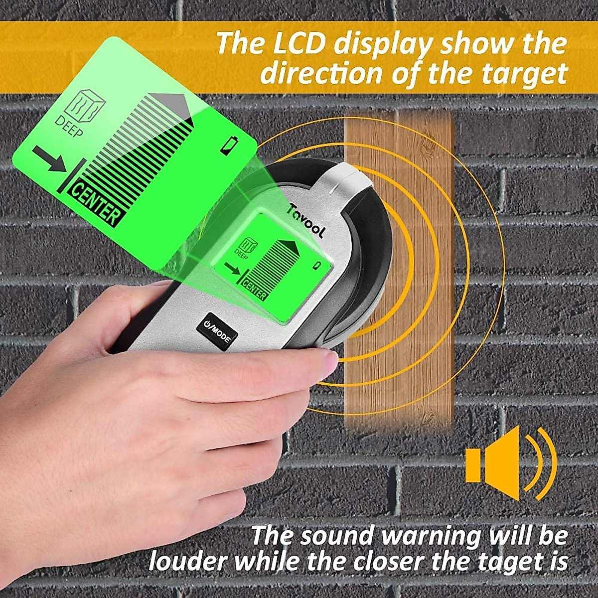Stud Finder Sensor Wall Scanner - 4 in 1 Electronic Stud Sensor Beam Finders Wall Detector Center Finding with LCD Display for Wood AC Wire Metal Studs Joist Detection