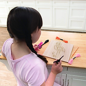Fun Express DIY Flamingo String Art Kit (Includes Wood Base, Hardware and String) DIY Crafts for Kids and Adults