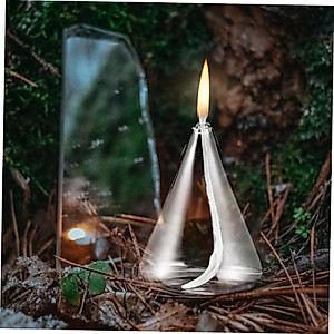 IMIKEYA Style Decorative Oil Lamp Smooth Texture Long-Lasting Desktop Kerosene Lamp