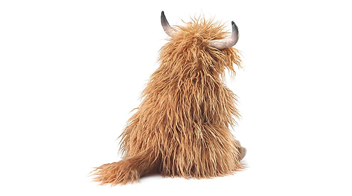 Folkmanis Highland Cow Hand Puppet - Realistic Interactive Toy