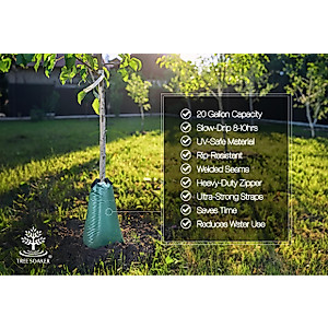 Tree Soaker Tree Watering Bag | 20 Gallon Slow Release Drip Tree Irrigation System | Watering Bag for Trees | 3 Pack