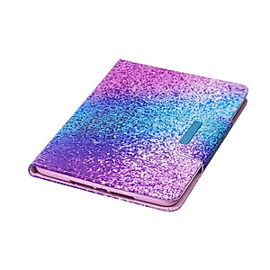 MonsDirect Case for iPad Mini 1 2 3 4 Mini 5, Leather Smart Kickstand Case Flip Wallet Protective Case Compatible with iPad Mini 1 2 3 4 Mini 5 2019, Rainbow Sand