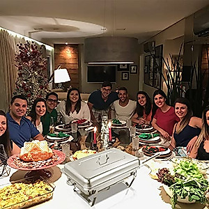 Naviocean Chafing Dish Buffet Set Chafers and Buffet Food Warmers for Parties 8 QT Chafing Servers Dish Stainless Steel Food Catering Chafers for Catering Event Buffet Banquet (2 Packs)