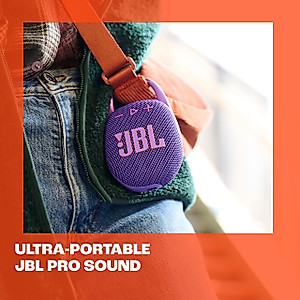 JBL Clip 5 - Ultra-PortaJBL Clip 5 - Ultra-Portable, Waterproof & Dustproof Bluetooth Speaker, Big Pro Sound with Punchy bass, Integrated Carabiner, Up to 12 Hours of Play, (Black) (Renewed)