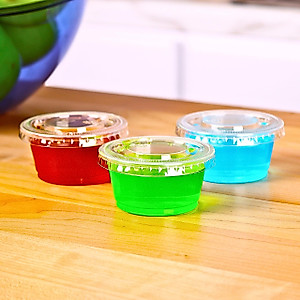 Green Direct 2 oz. Disposable Small Plastic Containers with Lids – Portion Condiment Containers for Jello Shots, Sauces, Dressings & Meal Prep, Pack of 200
