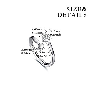 AXELUNA 925 Sterling Silver Ring Keep Going Semicolon Ring Inspirational Gifts for Women (10)