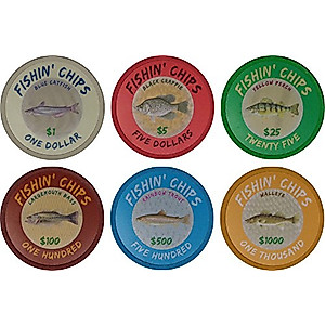 Fishin' Chips - Freshwater - Premium Quality Poker Chips and Playing Card Set