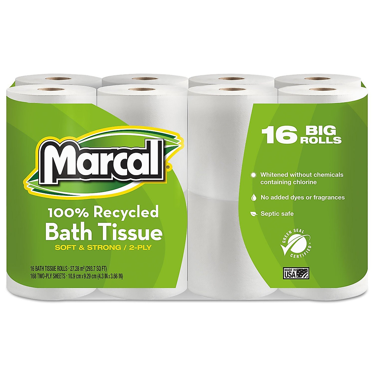 Marcal 100% Recycled, Soft & Absorbent Bathroom Tissue