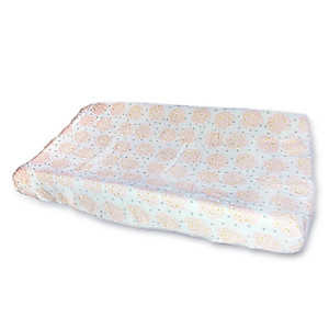 Softest Cotton Muslin Changing Pad Cover, Pink Heavenly Floral