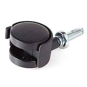 Skelang 4 Pcs 1.5" Grip Neck Caster Stem Diameter (8MM), Swivel Stem Caster Wheel with Brake Replacement for Cart, Table, Shelf Unit, Rolling Plant Box, Each Load Capacity 15 Lbs