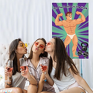 Adecortalk Bridal Shower Bachelorette Party Games Pin The Stickers On The Hunk with 42 Stickers for Bridal Shower Engagement Wedding Bachelorette Party Girls Night Party Games