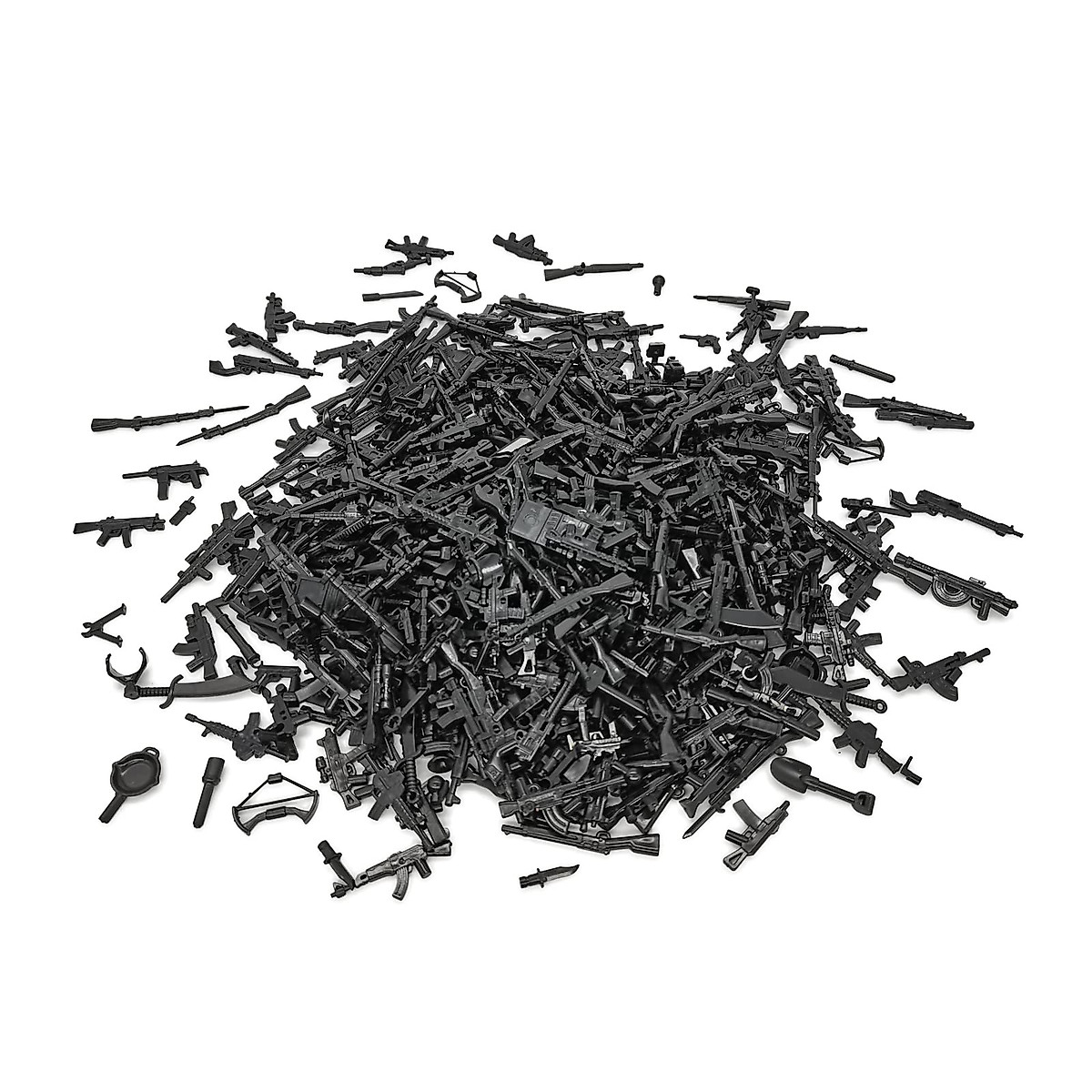 Dgdhf 500 Pieces Military Weapons Bricks Building Blocks Toy Custom Acccessories Designed for Army Mini Brick Figures