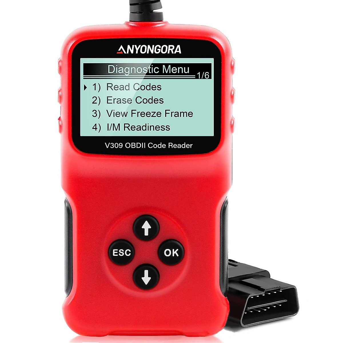 Anyongora OBD2 Scanner Diagnostic Tool - Professional Car Code Reader, Check Engine Code Reader with Real-Time Data, Freeze Frame, I/M Readiness for All OBDII Protocol Cars Since 1996 (an 309)