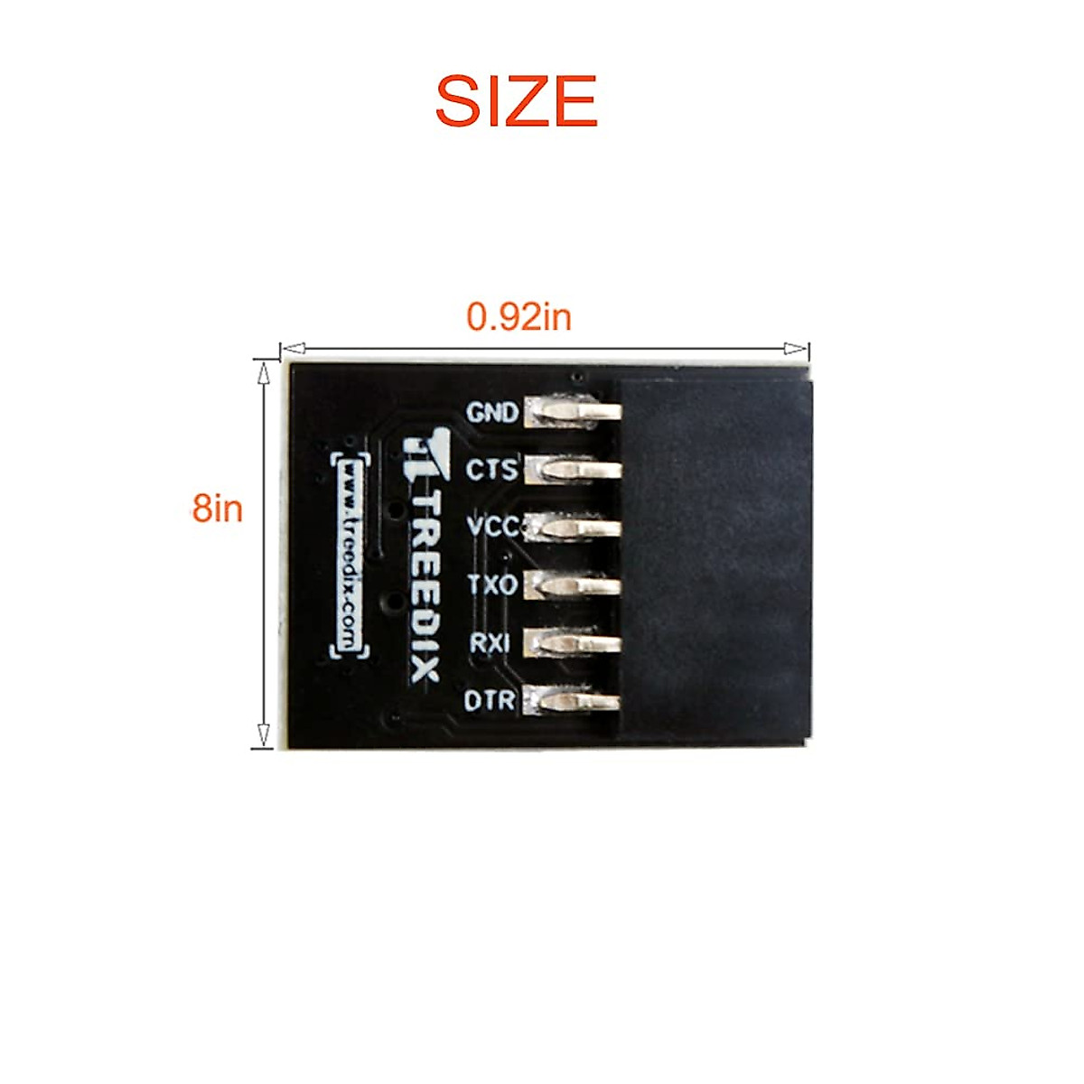 Treedix USB to TTL Converter CH340 Module 3.3V/5.5v Serial Converter Development Tool with Micro USB Adapter for Arduino
