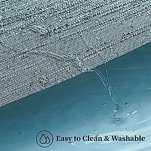 Leetaltree Grey Placemats, Heat Resistant Non-Slip Place mats for Dining Table, Washable Durable PVC Vinyl Woven Table Mats (Set of 6)