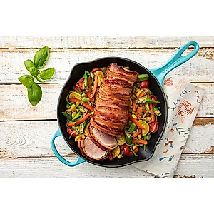 Le Creuset Enameled Cast Iron Signature Iron Handle Skillet, 11.75" (2-3/8 qt.), Caribbean
