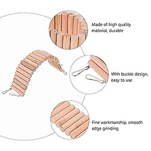 YARNOW Rabbit Toys Rabbit Toys Parrot Toys 2 Pieces Wooden Ladder Bridge Wooden Crawler Shelter Reptiles Hiding Cave Ladder Hamster Wooden Bridge Teething Toy Teething Toys Teething Toys