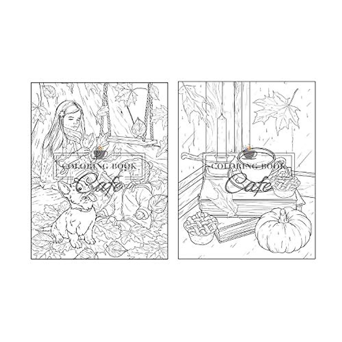 Country Autumn Coloring Book: An Adult Coloring Book Featuring Charming Autumn Scenes, Relaxing Country Landscapes and Cute Farm Animals