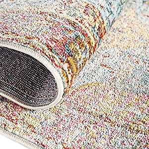 Unique Loom Baracoa Collection Area Rug - Miramar (2' 2" x 6' 1" Runner, Light Blue/ Blue)