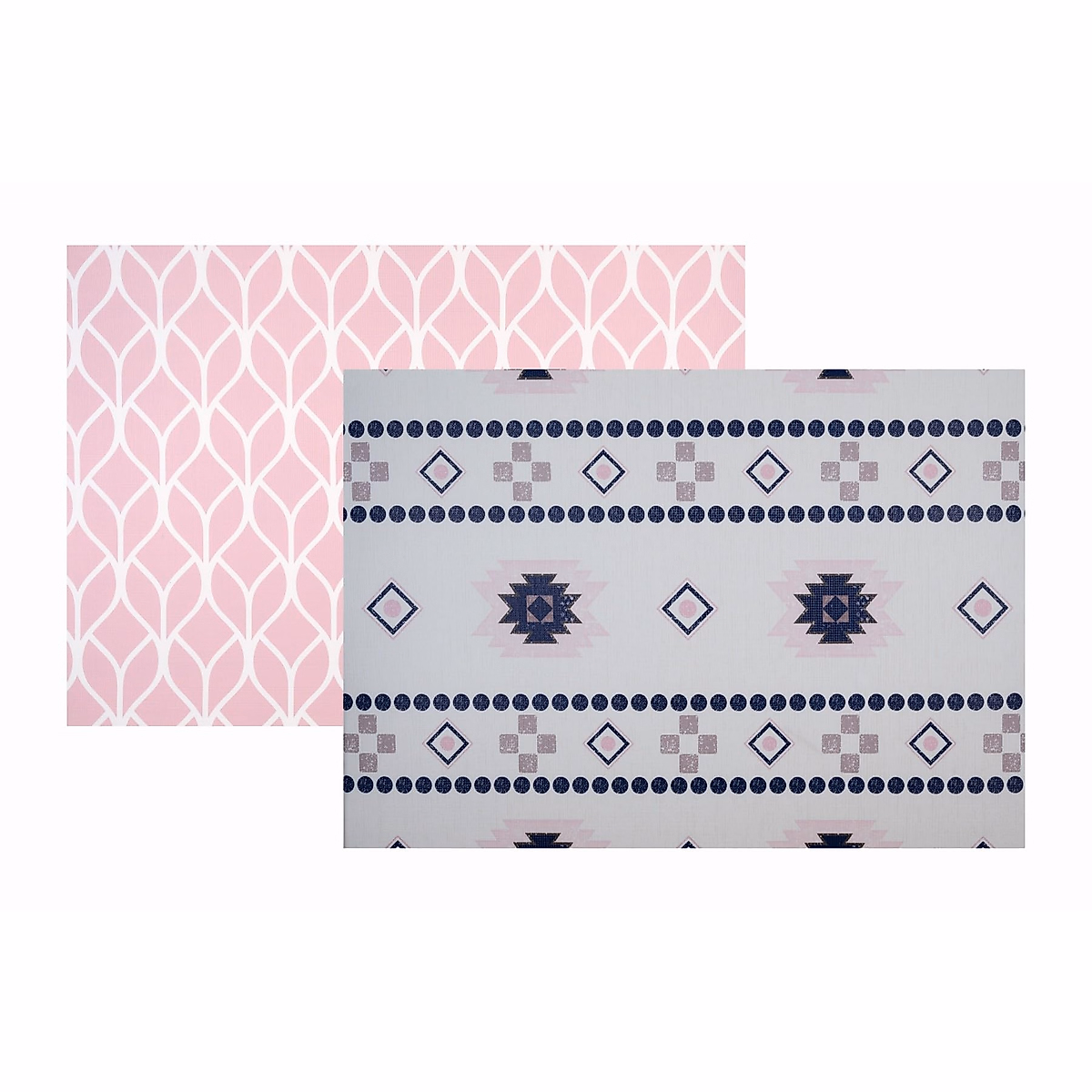 ThriveFully Kids Baby Play Mat for Floor | Toddler Tummy Time Crawling Mat | Soft Non-Toxic Foam Playmat | Non-Slip Waterproof Reversible Easy to Clean (Lotus/Desert Pink - 78" x 54")