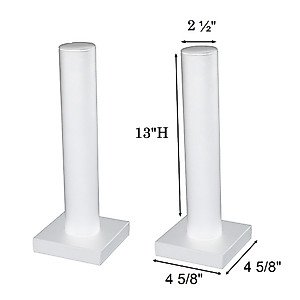 White Leatherette Bracelet, Stretchie, Bangle, Watch Jewelry Display Tower