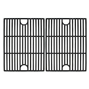 Hongso 17 inch Porcelain Coated Cast Iron Grill Grids Grates for Nexgrill 4 Burner 720-0830H 720-0670A 720-0783E 720-0958A 5 Burner 720-0888N, Kenmore 41516106210 415.16106210 Uniflame GBC981, PCA192